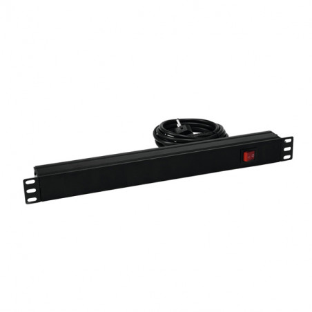 EUROLITE R19-8 PRESA MULTIPLA RACK 1U NERA