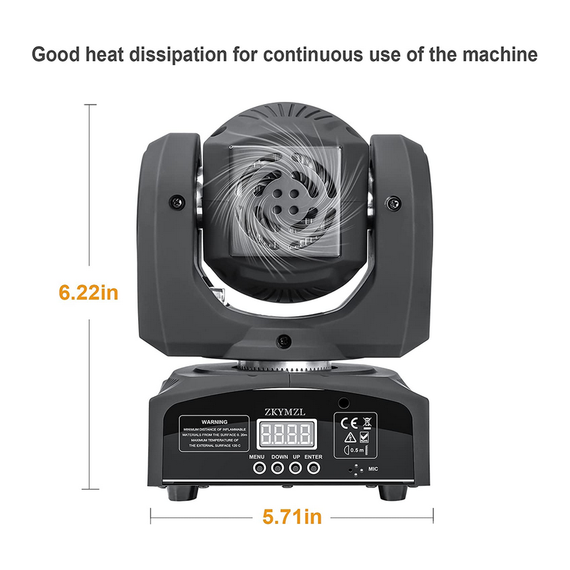 MB MINI LED SPOT - TESTA MOBILE 60W - 8 GOBO