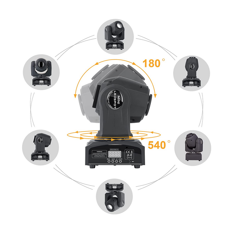 MB MINI LED SPOT - TESTA MOBILE 60W - 8 GOBO