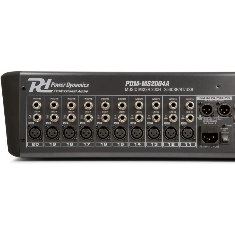 POWER DYNAMICS PDM-S2004 MIXER ANALOG 20ch - USB - DSP - BLUETOOTH